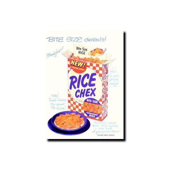 ■説明■RICE　CHEX【広告ポスター】【Cereal】ポスター！アメリカ〜ンなポスターが勢揃い！お部屋をカスタムしちゃいましょう♪アメリカンキャラクターが勢揃い！各企業のレトロなポスターも人気です！種類も豊富ですのでお気に入りを見つけて...
