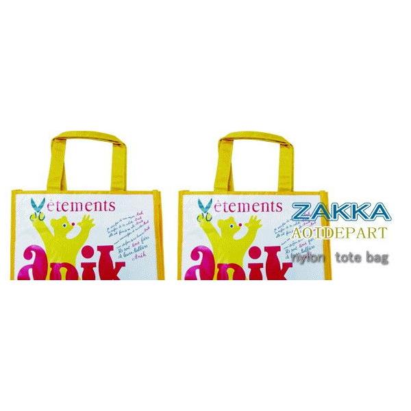 ■説明■anik【レトロ】ナイロン　トートバッグ特集♪今回はしっかりした生地でGOOD！マチもついています♪なが〜く使える一品ですヨ♪もちろんお値段もお手ごろ価格です♪お買い物やお出かけのセカンドバッグとしてドウゾ♪■サイズ・仕様■サイズ：...