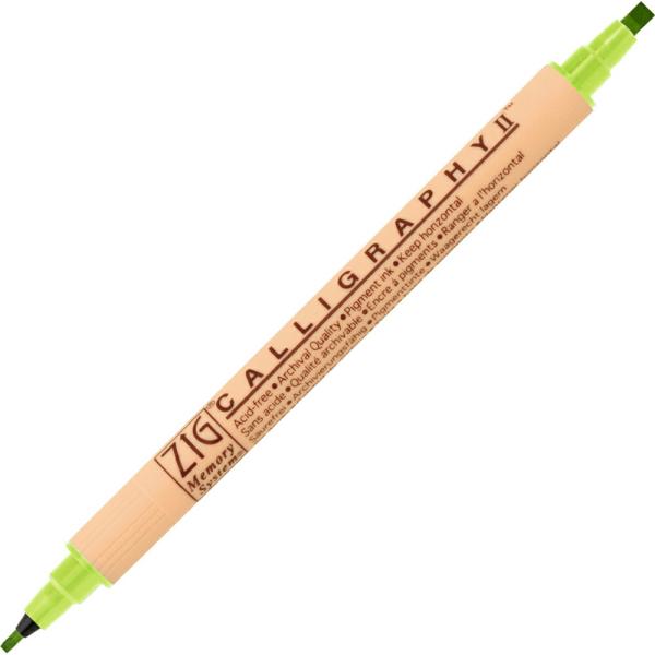 MS-3500-402　ZIG メモリーシステムカリグラフィー2ZIG メモリーシステムカリグラフィー3.5mm芯＆2.0mm芯のツインタイプのカリグラフィー用マーカー。大きな文字と小さな文字を1本で描き分けることができます。カードやスクラ...