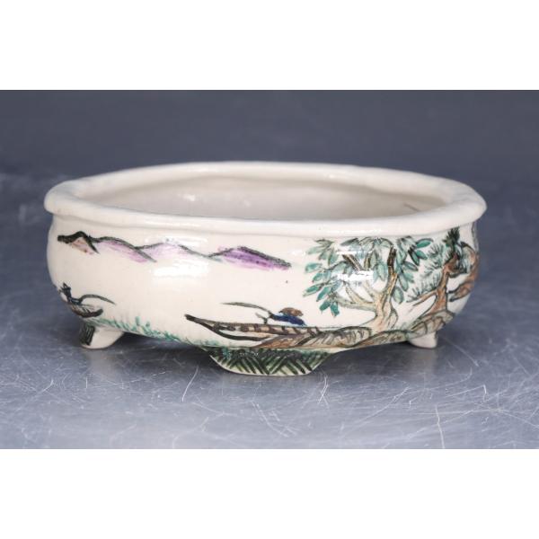 サイズ：横幅約11.3cm×奥行約9.0cm×高さ約4.0cm（多少の誤差が生じる場合があります。ご了承ください。）※嵐山鉢特有の窯ヒビがある場合がございます。　 写真をご確認の上ご購入お願い申し上げます。※商品画像については、モニターによ...