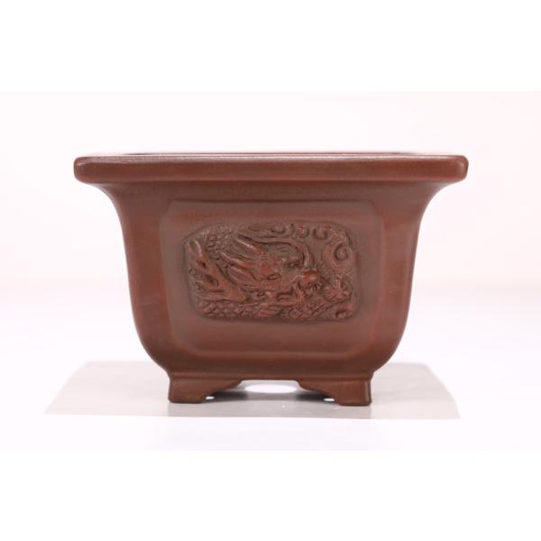 盆栽　鉢　常滑　陶器　泥　山野草　和鉢 サイズ：横幅約12.5cm×奥行約12.5cm×高さ約8.3cm（多少の誤差が生じる場合があります。ご了承ください。）001 849256※商品画像については、モニターによって色味が若干異なります事ご...