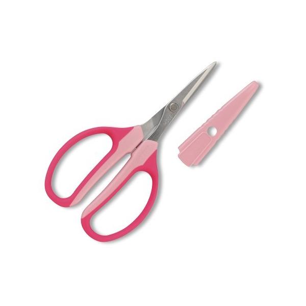 フラワーアレンジメントで大活躍！花がら摘み、包装フィルム、ラッピングペーパー、小枝、リボン、切り戻しなど...。 フローリストやフラワーデザイナーにピッタリの多用途はさみです。 刃の部分でのカットはもちろんですが、刃の背の部分のアールはリボ...