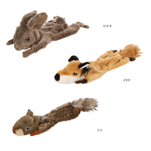 「持って来い」トレーニングに最適！胴体部分が長いのでつなひき遊びも楽しいパリパリ音が鳴る胴体、音が鳴るスクイーカー入り（胴体に）中綿が無いおもちゃタフな生地【対象】犬【バリエーション】ウサギ、イタチ、リス【サイズ】L　※大きさは（Sサイズよ...