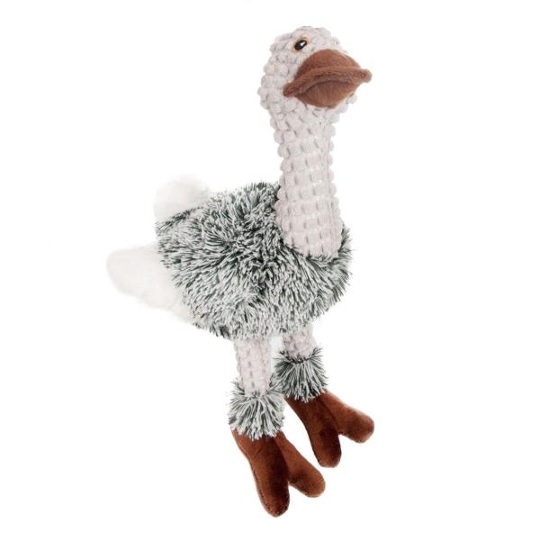歩く大型の鳥「エミュー」のぬいぐるみ「持って来い」遊びで一緒にあそぼう！首の部分が細長でペットがくわえやすいスクィーカー内蔵【対象】犬全般　※サイズおよび重さをご確認ください。【タイプ】エミュー【寸法】全長30cm【重量】90g【企画】ベル...