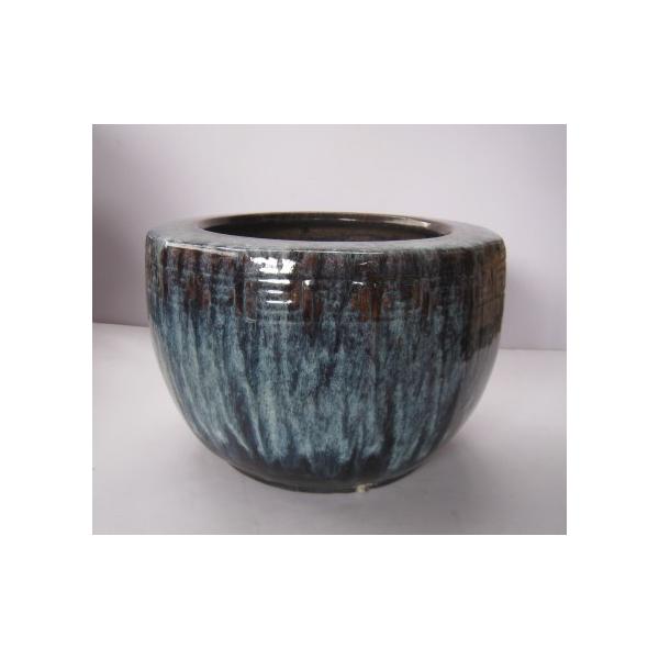 陶器の火鉢　サイズ（約）：外径39cm×H26cm　内径26.5cm底に修復跡あり。※こちらは140サイズの送料となります。