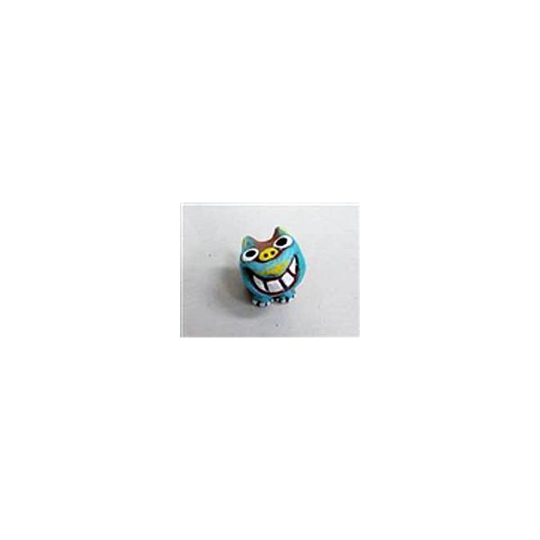 沖縄魔除け☆幸せお守り人気のチビシーサー！！粘土で作ったシーサーを１，１００度の高温で焼いた後、ネオカラーの原色をまだらに重ね塗りする米子焼工房独特のおおらかで調和のとれた色調が、かわいいシーサーにピッタシの癒し系、しあわせ色になっています...