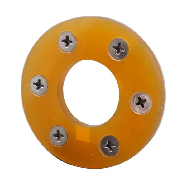 【石材用吊りクランプ 交換用ウレタンパット 丸型(大) WK-100】・牧野鉄工所製石材用クランプ接地面用の交換用ウレタンゴムです。表面がボロボロになると吊り上げる力が弱くなり、対象物が落下する危険がありますので、早めの交換をおすすめいたし...