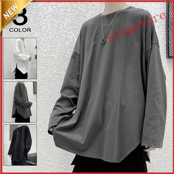 Tシャツ メンズ 長袖 無地 ロンT ゆったりシャツ ティーシャツ カットソー ファッション カジュアル ブラック 白 黒 春 秋素材：綿混紡●中国製●配送ご入金確認後、4-5営業日以内にご発送いたします。●納期ご入金確認後約5~8営業日ほ...