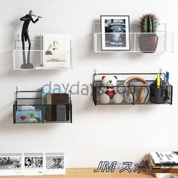 インテリア 壁掛け 壁掛けラック ウォールシェルフ 収納 生活雑貨 収納用品 整理 ワイヤー ホワイト ブラックリビング 寝室 ナチュラルテイスト おしゃれ フェミニン シャープデザイン 都会的 エレガント モノトーン モダン シンプル ツ...