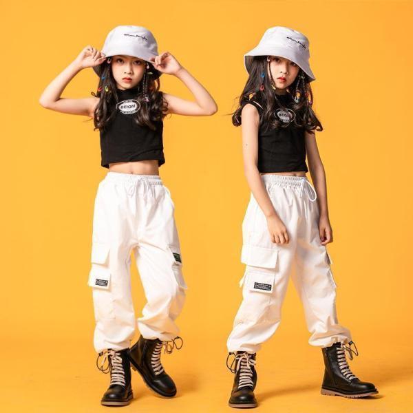 キッズ ダンス衣装 ヒップホップ ２点セットセットアップ HIPHOP ス パンツ 子供 男の子 女の子 練習着 ジャズダンスセット内容：のみパンツのみ 素 材:ポリエステル.綿.その他サイズ：110-120-130-140-150-160...