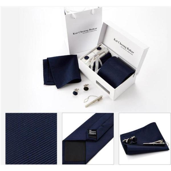 4点セット： ネクタイ＋ポケットチーフ＋カフリンクス＋タイクリップ ポイント1オフィスでも結婚式でも使いやすいデザインストライプやウィンドミル等いつでも使いやすいデザインを集めましたな4点セットなので・自分へのご褒美やプレゼントにおすすめで...