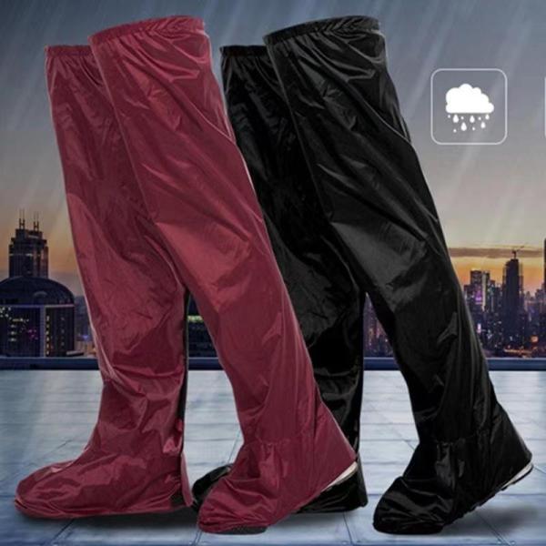 商品詳細：カラー：ブラック/レッドサイズ：S/M/L/XL素材：PVC、ポリエステル商品説明■靴先まで覆うことができる防水シューズカバーです。■雨や雪の日はもちろんのこと、洗車などの水仕事に日常的にお使いいただけます。■ロングタイプで、足首...