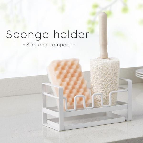 ■商品名スポンジホルダー ラック 洗剤 キッチン 台所 収納 スリム コンパクト シンプル 北欧 置き型 シンク 水切り ホワイト ブラック■内容品?スポンジホルダー■素材スチール■サイズ18.2(幅)×7.1(奥行)×9.2(高さ)cm■...