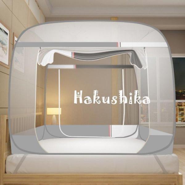 [パッと開いて簡単設置]収納袋から取り出してパッと開いて上部にサポートリングを取り付けるだけの簡単組立。[ゆったりくつろげる快適空間]?スクエアタイプスクエアデザインを採用することでドーム状の蚊帳テントと比較して圧迫感がなく・快適に過ごして...