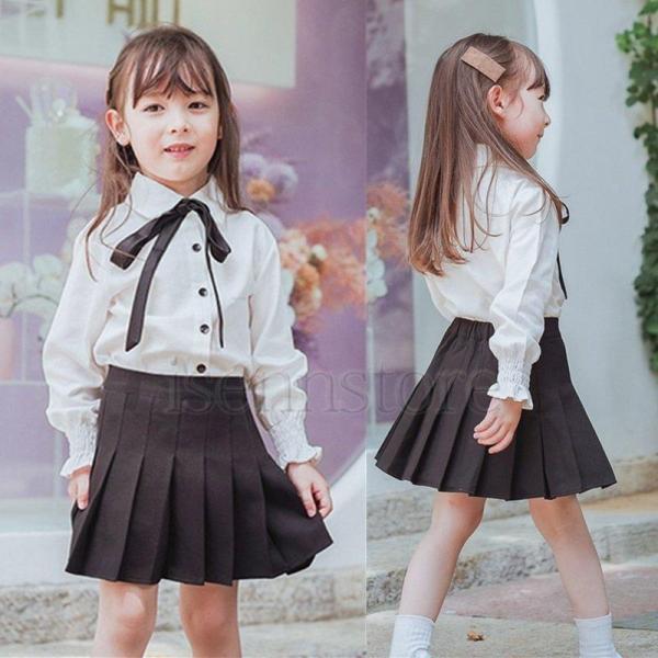 内容品：１点のみ　（シャツとスカートが別々に販売しています。）シャツ素材 : コットン90％詳細サイズ（cm） :100肩幅28 袖丈38 着丈40 バスト33 スカート丈25 ウェスト44-64cm110肩幅29 袖丈41 着丈44 バス...