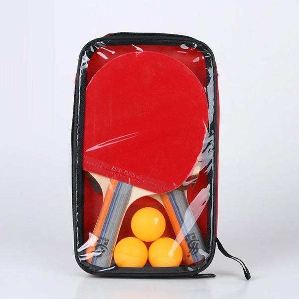 ■品名：ラケット■素材：天然木■カラー：A■セット内容：ラケット×2、ピンポン球×3