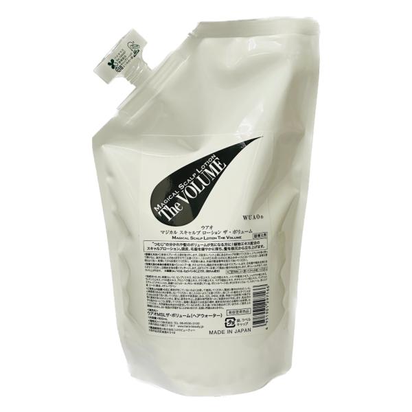 WUAO(ウアオ)　マジカルスキャルプローション　ザ・ボリューム 500ml (レフィル)生まれつきの細毛・猫っ毛で 髪にボリュームがなく お困りの方、又年齢とともに 髪のハリとコシが失われ、 髪がべたっとなってスタイリングが 思い通りにな...