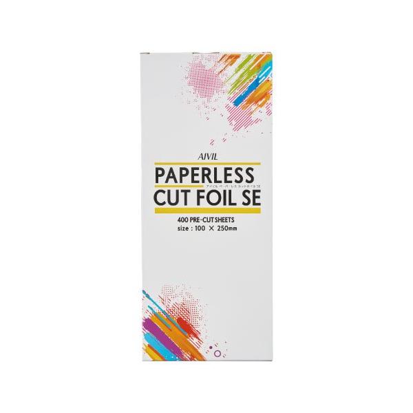 アイビル ペーパーレス カットホイル SE 400枚AIVIL PAPERLESS CUT FOIL SE裁断技術の革新により、ホイルの間に紙が無くなり、1枚1枚とホイルが取り出せるため、時短と効率UPに繋がります。手元のカラーリング施術に...