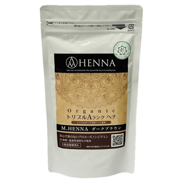 M.HENNA ダークブラウン 100g安心で害のないノンジアミン比較的安全と言われているHC染料や塩基性染料も配合されておりません。M.HENNAは、褪色しにくいため、継続した白髪染めの場合、根元のリタッチだけでもきれいな髪が保たれます。...