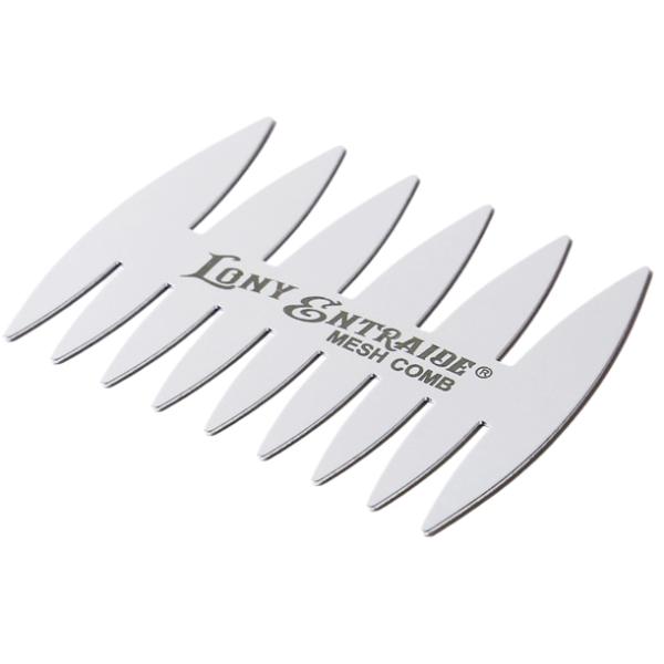 ロニーアントレイド メッシュコームLONY ENTRAIDE MESH COMBアルミ製ペリカンメッシュコームの復刻。アルミ製のメッシュコームでご自分の好みの形にカスタマイズできます。サイズ 全長90ｍｍ素材 アルミ製