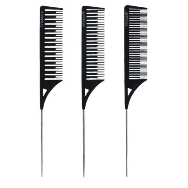 フラマー ドリームウィーバーコームセット 3本入 ブラックFRAMAR DREAM WEAVER 3 PACK HIGHLIGHTING COMBS BLACK3種類の異なるタイプのコーム。（3本セット）1mm幅、1.5mm幅、2mm幅で髪...