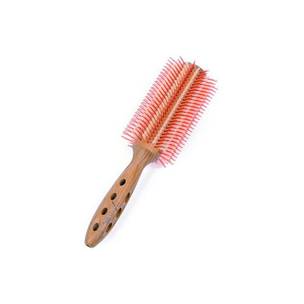 YS.P カールシャインスタイラー YSBS-60G1伸ばす・丸める・流すが楽にできる世界中でベストセラーのブラシ通常ならすくいにくい髪の毛も、長く植毛されたオレンジ色のナイロンピンが簡単にすくい取ってくれます。すくいとった髪の毛を高級白豚...