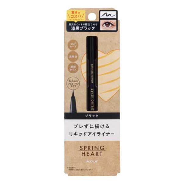 スプリングハート リキッドアイライナー  ブラック 2SH2971SPRING HEART LIQUID EYELINER●目元をくっきり際立たせる漆黒ブラック●しなやかな描き心地のフェルトペンタイプペン先0.1mm目じりまで思いどおりのラ...