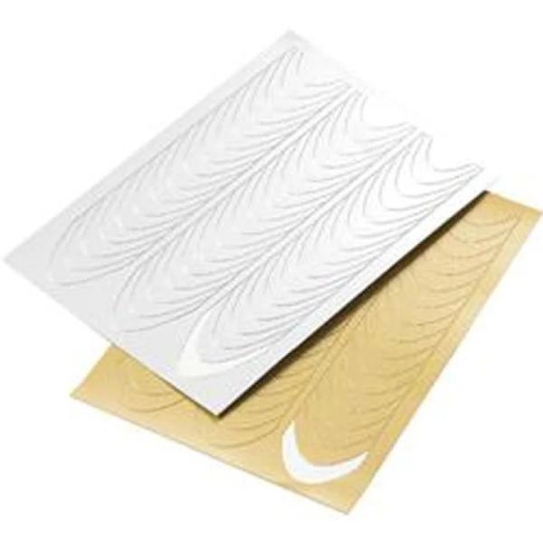 マスキングテープ フレンチ ♯02 シルバーフレンチネイルのスマイルラインがきれいに仕上がる、フレンチネイルシール。45枚入。●ご注意爪の汚れをよく落としてからご使用ください。肌には使用しないでください。爪に異常がある場合はご使用を中止して...