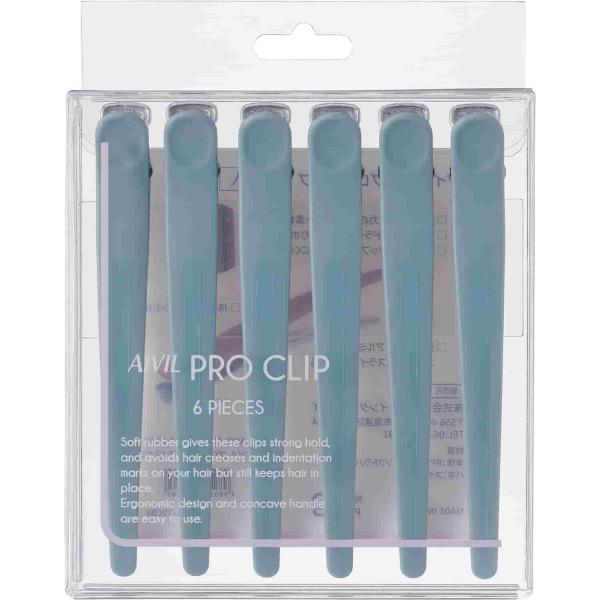 アイビル プロクリップ6本入 アイスグレーAIVIL PRO CLIP ICE GREYガチッと止まる！しっかり止まる！外れないズレないヘアクリップ耐熱・耐薬に優れた素材を使用しています。程よいサイズ感と計算された曲線で使い心地を追求しまし...