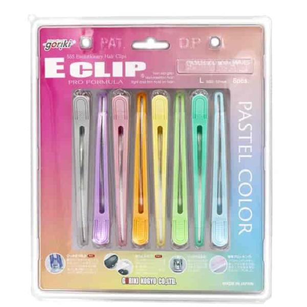 五力 Eクリップ L パステルカラー(8色アソート)Gouriki E-Clip Pastel Color 8 Piece AssortmentNEW PASTEL COLOR待望の新色登場！毎日のサロンワークの中で、なくてはならないヘアク...