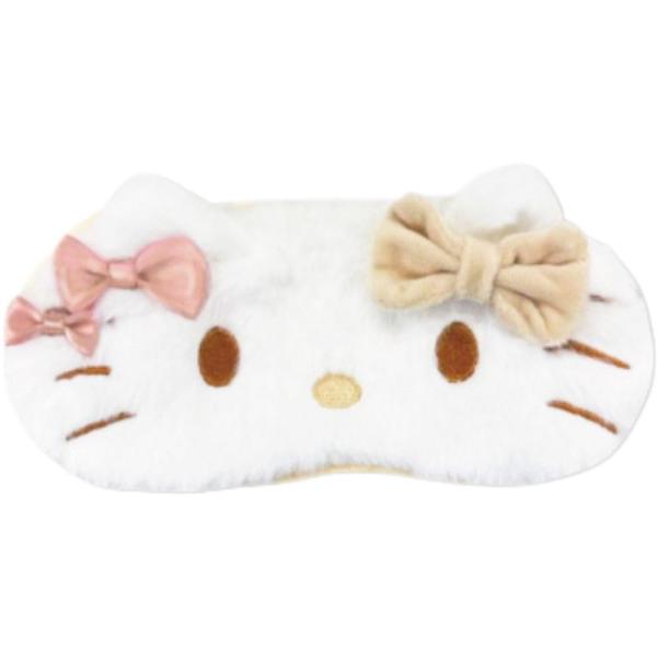 「商品情報」【色】キティ【サイズ】約H10×W21cm素材：[本体]ポリエステル100%【リラックスタイムに最適】サンリオキャラクターのデザインが入ったホワイトカラーのアイマスク。就寝時や休憩中に心地よいリラックスをサポートします。【やさし...
