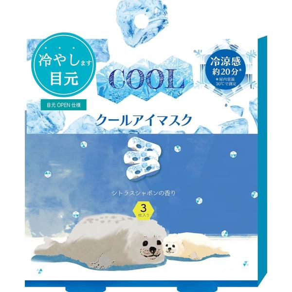 「商品情報」商品紹介〜しながらクールダウン OPEN EYE type●素材:【表面材】ポリプロピレン/ポリエチレン/ポリエステル/香料 【吸熱材】水/グリセリン/ポリアクリル酸ナトリウム/ソルビトール/メチルパラベン/ポリアクリル酸アンモ...