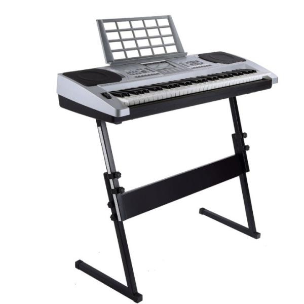 X型が使いにくい方に好評なH型キーボードスタンドです。キーボードを載せて固定できます。軽量/約1.2kgで組み立てや分解に工具が必要ありませんので野外での使用にも最適です！高さが無断階に調節でき、使用する人の身長やスタイルに応じて微調節が可...