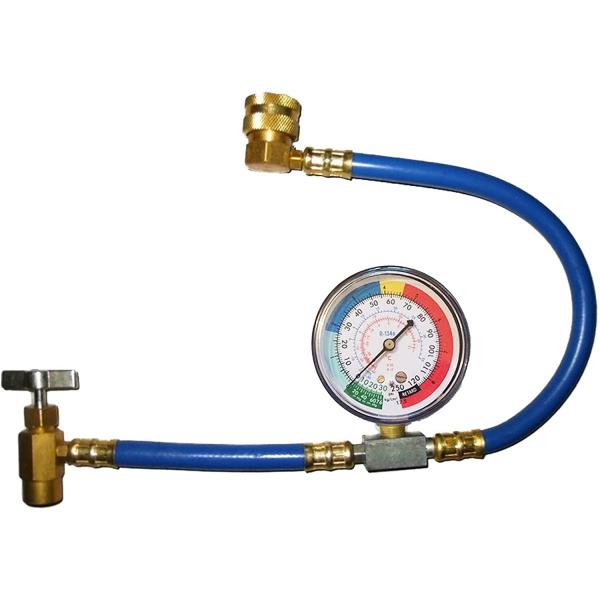 ガスチャージホース全長：約60cm ロング・対応冷却媒体　：　R134a 　・簡易的なエアコンガス補充の際に使用できるガスチャージホースです。　R134a用となります。 ホースの色は青になります。 　・ガス補充作業は知識なしでは危険を伴う作...