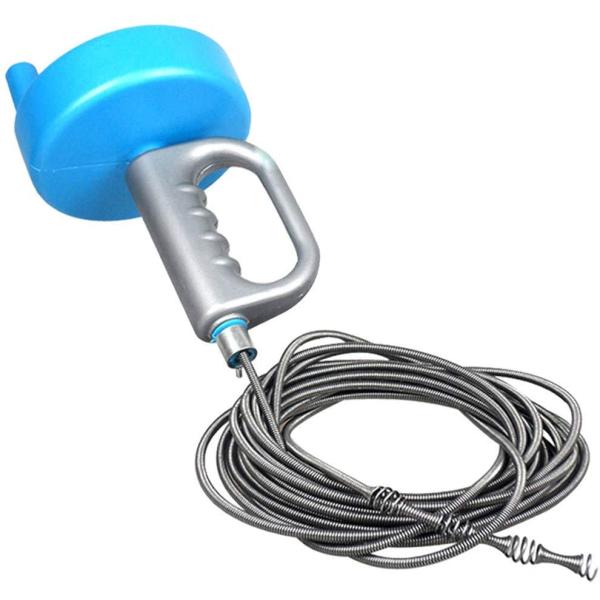 5m回転式パイプクリーナー お掃除アイテム業者に頼むと意外と高くつく修理費を節約しご自身で解決してみませんか？排水管、下水管の詰まりを簡単に解消柔軟性のある5ｍのワイヤーが排水管の奥の奥まで行きわたり、詰まりの原因となる汚れやごみ等を掻き取...