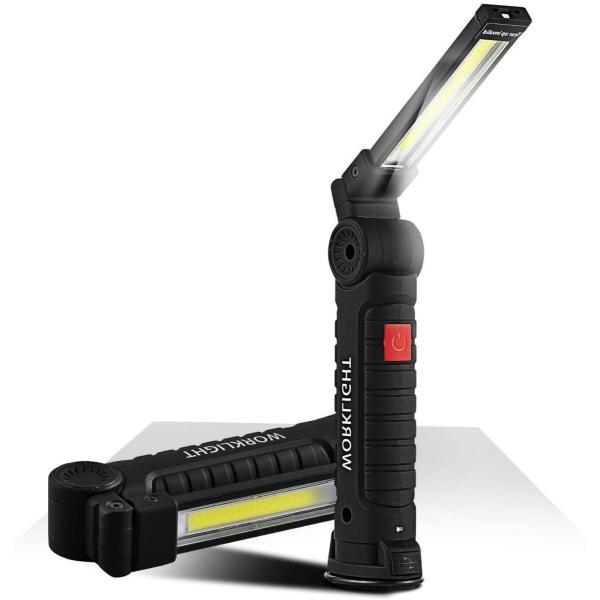 COB LEDの付いた、作業用COBライトです。作業用としてのCOBライトのほか、先端のLEDライトで懐中電灯としても使用できます。360度回転マグネットが付いており、様々な場所で大活躍COB LEDとは、単一面発光する大光量のLEDです。...
