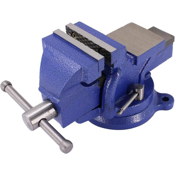 万力 回転式 リードバイス 125mm360度回転で最適なポジショニングで作業可能！作業効率もアップし、加工の精度もアップ！切削、研磨、溶接作業時などに使用可能！■サイズ(約)・口幅：125mm・全長：233mm・全高：130mm・最大開口...