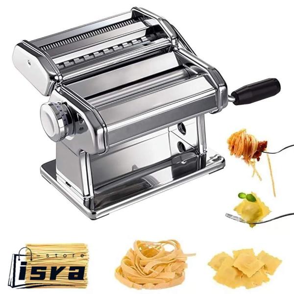 【厚さ調整可能】：パスタマシンの調整つまみには6つの設定があり、パスタプレートの厚さを選択できます【カッティングブレード2サイズ】：この手動ヌードルマシンは、必要な幅を選択できるダブルカッティングヘッドを備えています。【フードグレード素材と...