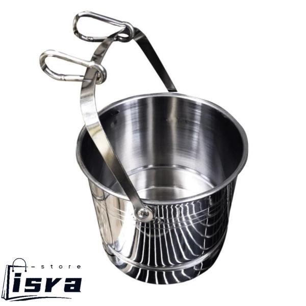 ??【製品容量：】水飲みバケツ1.7L（小型犬に適しています）3.5L（中型犬に適しています）/5L（大型犬に適しています）サイズ：1.7L:12.5x12.5cm、3.5L:16x20cm、5L:18x22cm??【製品素材：】吊り下げ犬...