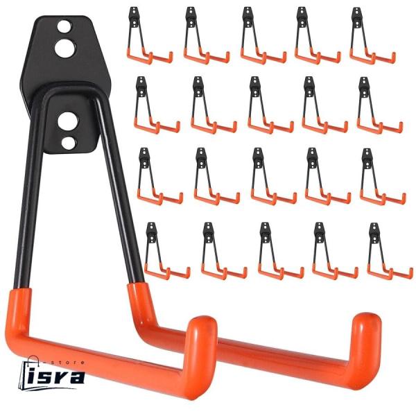 耐荷重：ダブルフック設計により、コンクリートやレンガの壁では15kgまで、石膏の壁では10kgまでの強い耐荷重を実現しています。適用アイテム：ガレージ収納用ユーティリティーフックは、自転車、電動工具、折りたたみ椅子、はしご、乳母車、芝刈り機...