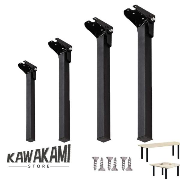 素材: 私たちの折りたたみ式テーブルの脚は高品質の鉄で作られています, 丈夫で耐久性のある, 優れた素材のため, しっかりとした防水性, 傷がつきにくく, お手入れが簡単. 湿らせた布で拭くことができます。90 角度折りたたみ式テーブル脚:...