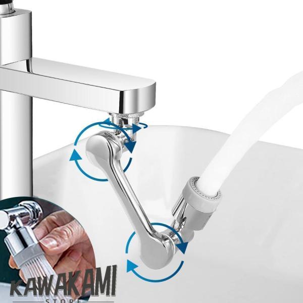 アップグレードモデル1080°回転スプラッシュ防止フィルタ蛇口この回転水槽蛇口バブラーを全面的にアップグレードし、タップは吐水口に360°、上下に360°、左右に360°回転注：需要に応じて、スイベルアームの締まり具合を調整します（写真を見...