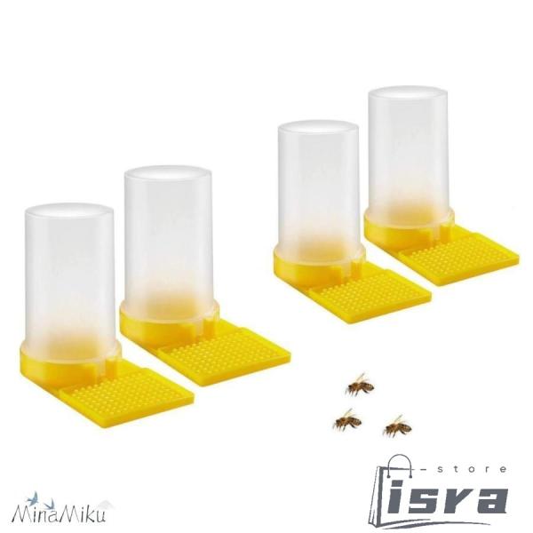 【色】黄色。材質：プラスチック。サイズ : 12.5 x 15 x 8 cm。蜜蜂給餌器 給水器 ミツバチ ビーフィーダーです。【使いやすい】便利な輸出タイプの蜂のツールウォーターフィーダー蜂の特別な供給ツールのための給餌装置、操作しやすい...