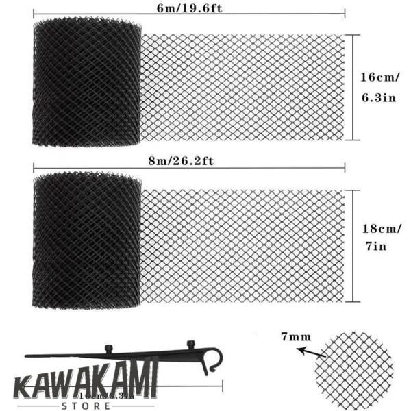 ★ 保護ネット：プラスチック製の排水トラフ保護ネットは、幅長さは16CM*6M と　18CM*8Mで、15個の固定フックが装備されています。★ 弾性メッシュ：優れた弾性メッシュは簡単に展開できます。流しの溝やフックは流しの大きさに合わせて調...