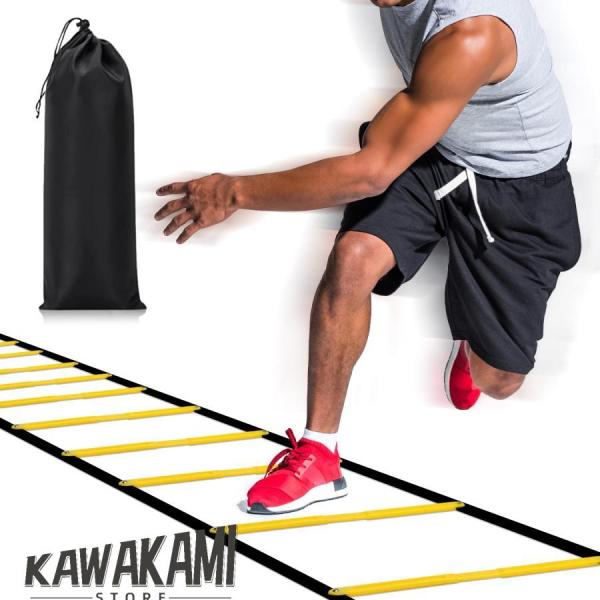 【サッカーのアジリティ能力UP！】サッカー練習でラダートレーニングは、瞬発力・俊敏性の能力向上に適しています。ラダーがない場合は、練習をすると足幅が広すぎたり、狭すぎたり、姿勢が悪くなってしまうことがあります。ラダーを使用すれば、ガイドがあ...