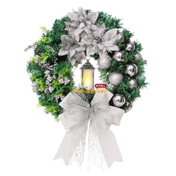 【お祝いの追加】このクリスマス リースは、ホリデー シーズンの本質を捉えるようにデザインされています。 LED ランタンはお祝いのデザインを照らし、クリスマスの装飾に楽しみを加えます。&amp;lt;br&amp;gt;【楽な照明】お祭りの...