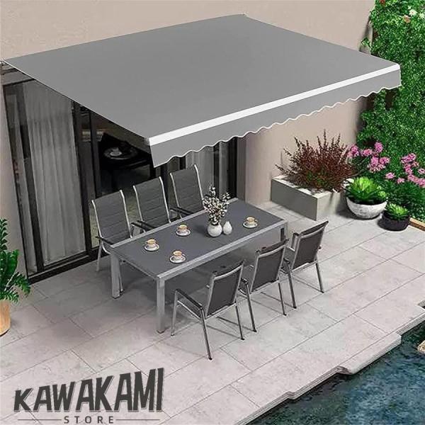 ? 高品質の素材：パティオの日よけは、スプレーペイントと酸化表面処理を施したアルミニウム合金で構成されており、丈夫で耐久性があります。生地はPU表面処理、防水、UVプルーフのポリエステル生地です。? 手動延長：手動延長により、シェルターキャ...