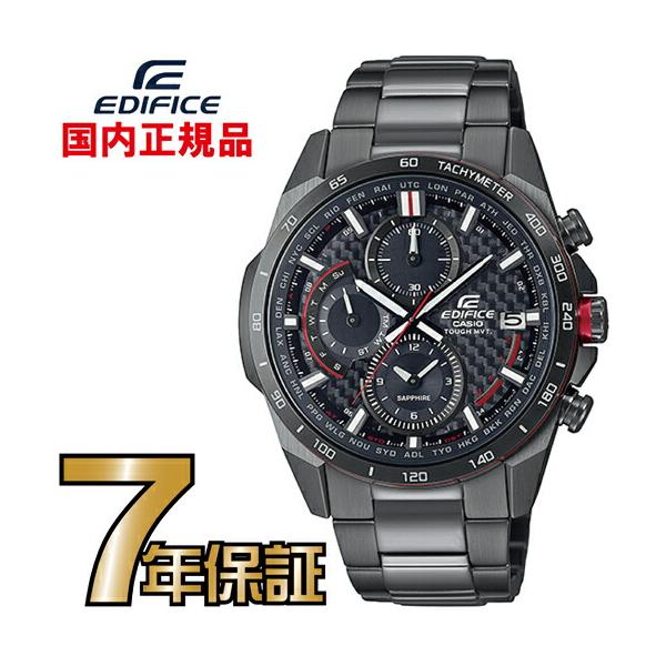 商品詳細EDIFICE 初カーボンダイアル＋電波ソーラーSpeed &amp; Intelligenceをコンセプトに高機能なモータースポーツクロノグラフとして進化を続ける「EDIFICE」から、カーボンファイバーダイアルを採用した電波ソー...