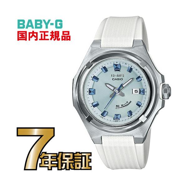 商品詳細アクティブで洗練された女性のためのBABY-G G-MSから、夏の日差しに映えるNewモデルが登場します。ベースモデルは、華奢な手元にも合わせやすい小型ケースに、電波ソーラーや3針＋日付表示等、日常で便利な機能を搭載したMSG-W3...