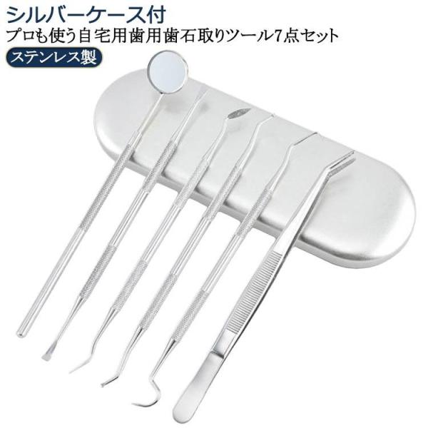 長さ：16.5-17cm セット内容：歯用ミラー、鎌形ツールｘ3、鍬型ツール、ピンセット、ケース※実寸はメジャー採寸の為、若干の誤差が生じる場合があります。
